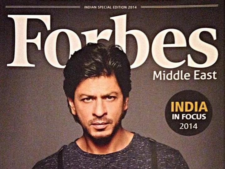 Shah Rukh Khan on the cover of Forbes Middle East - The American Bazaar
